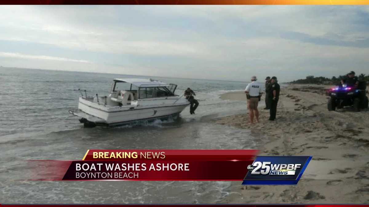 Boat washes ashore in Palm Beach County