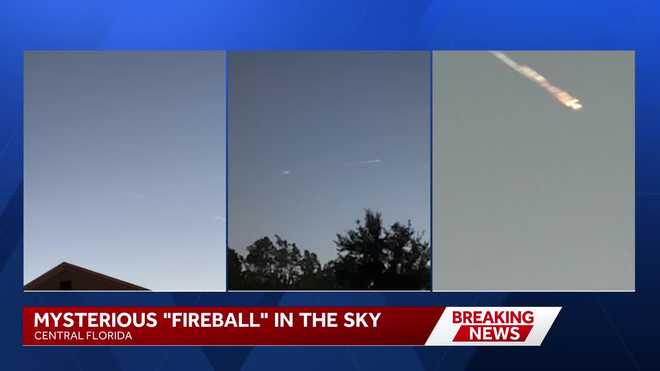 Fiery streak lights up the sky over Central Florida