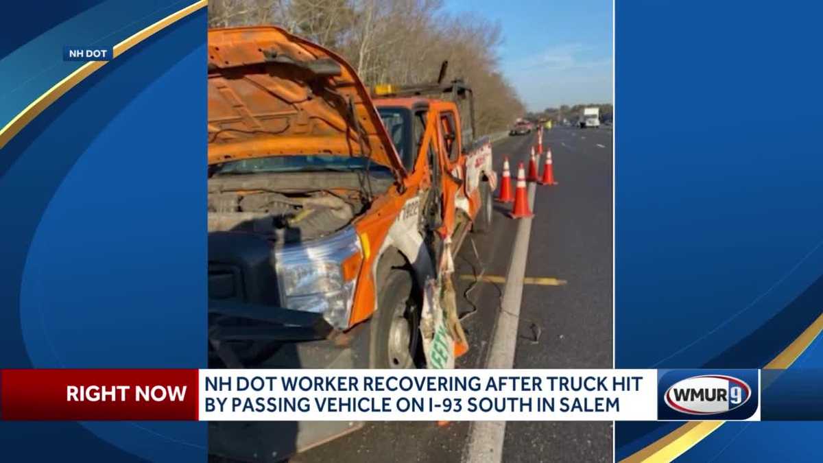 NH DOT worker shaken up when truck strikes vehicle