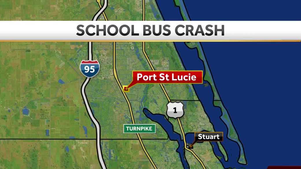 SUV collides with school bus in Port St. Lucie