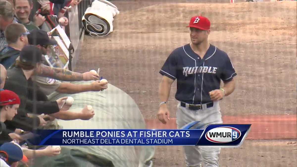 Video: Tebow, Badges Buddies at the Fisher Cats