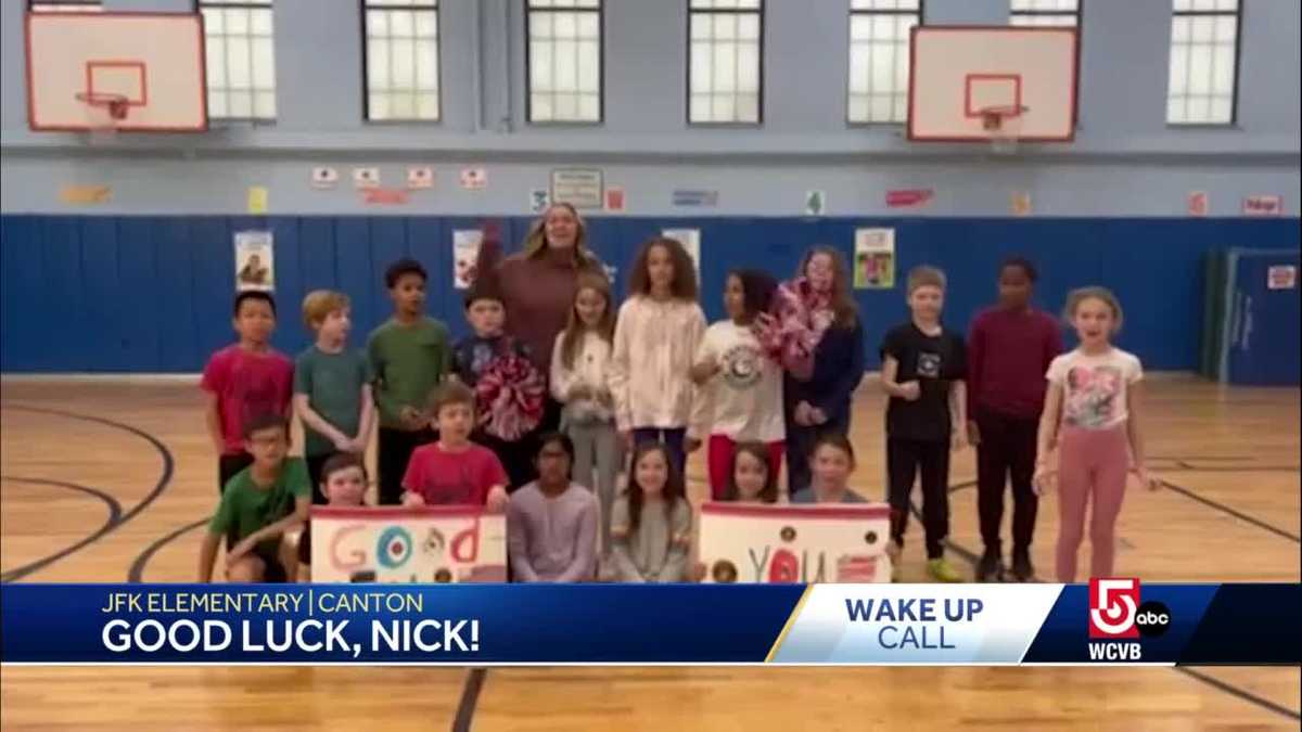 Wake up call: JFK Elementary wishes Nick good luck