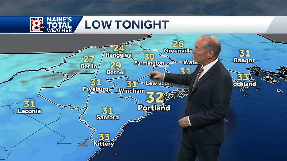 A big drop in temperature from today to tomorrow