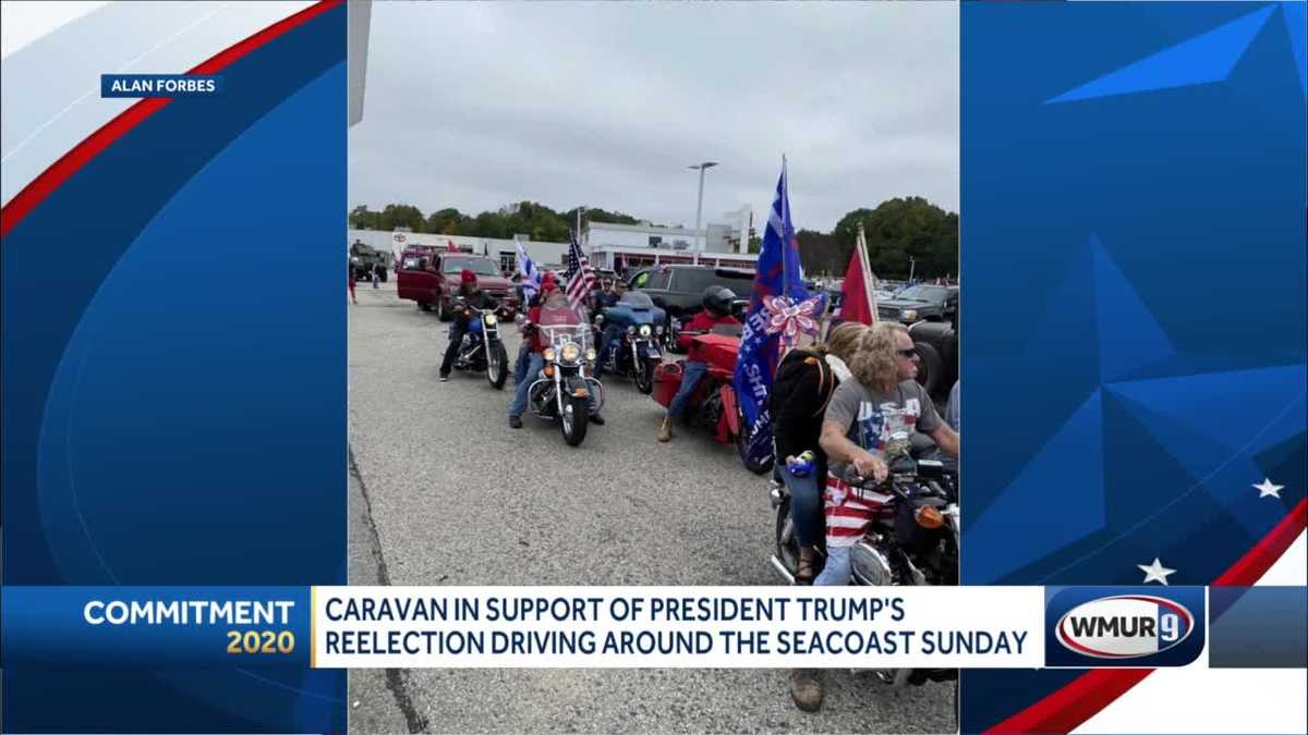 Hundreds show support for President Trump in weekend caravan along Seacoast