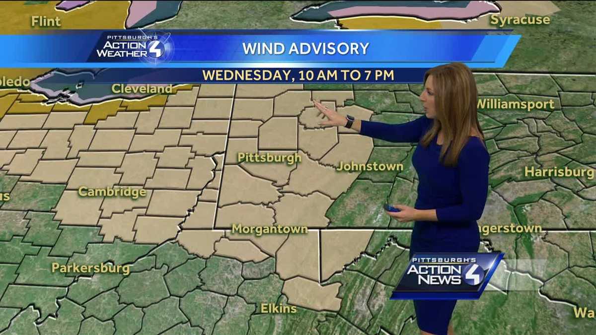 Pittsburgh's Action Weather forecast: Strong wind gusts prompt advisory