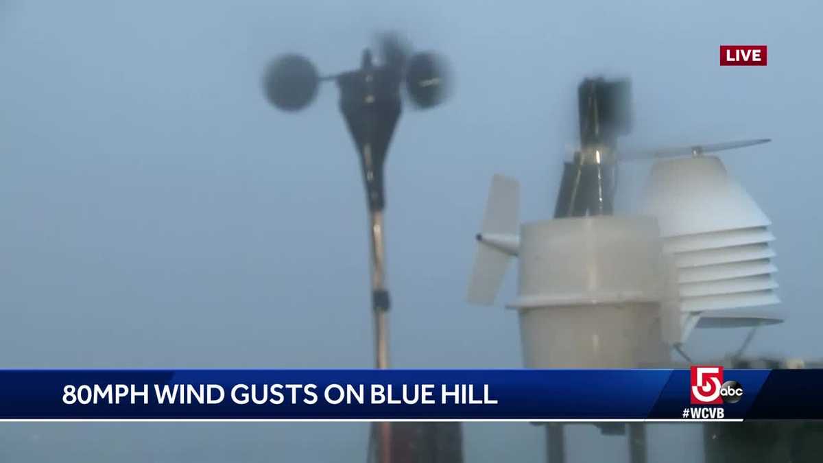 Blue Hills Observatory records 80 mph wind gusts