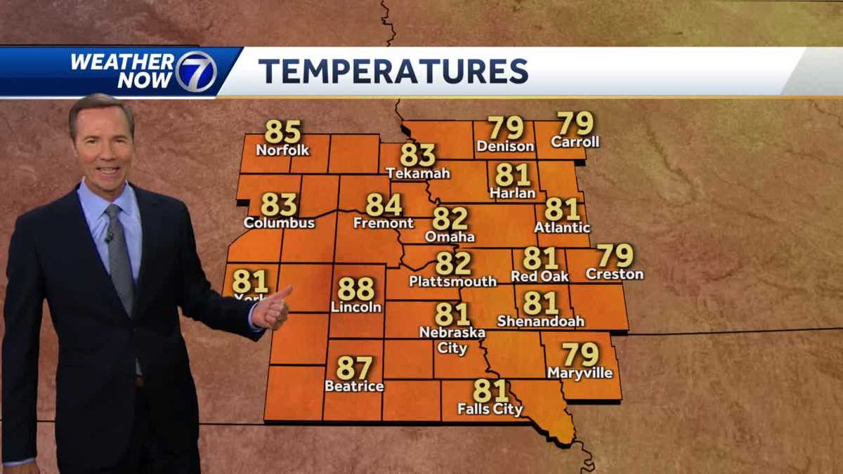 Monday evening September 5 Omaha weather forecast. Really nice