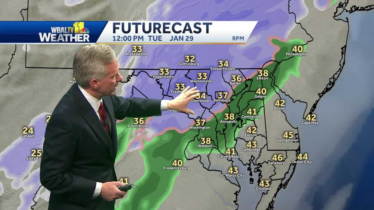 Rain-snow mix to change to snow by Tuesday afternoon