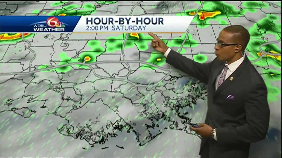 A cloudy and warm day, cold front tonight