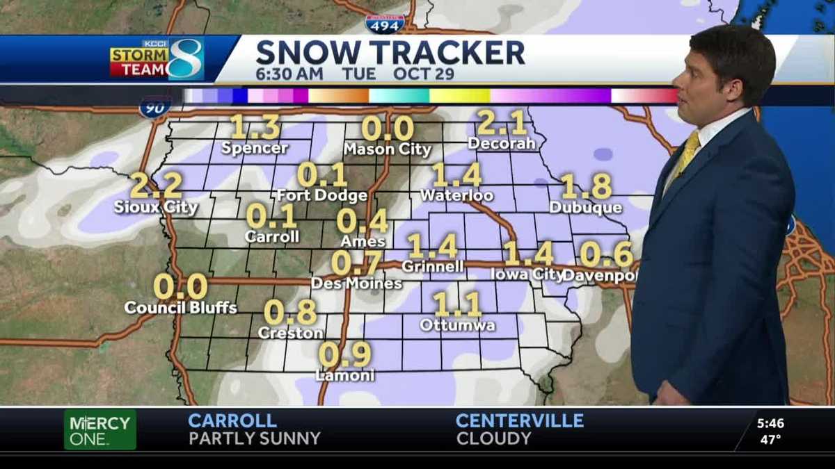 Chances for light snow Tuesday morning