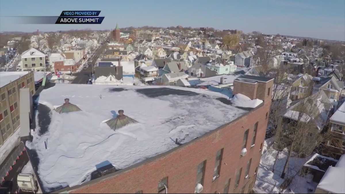 Drones used to spot potential danger on snow-laden roofs