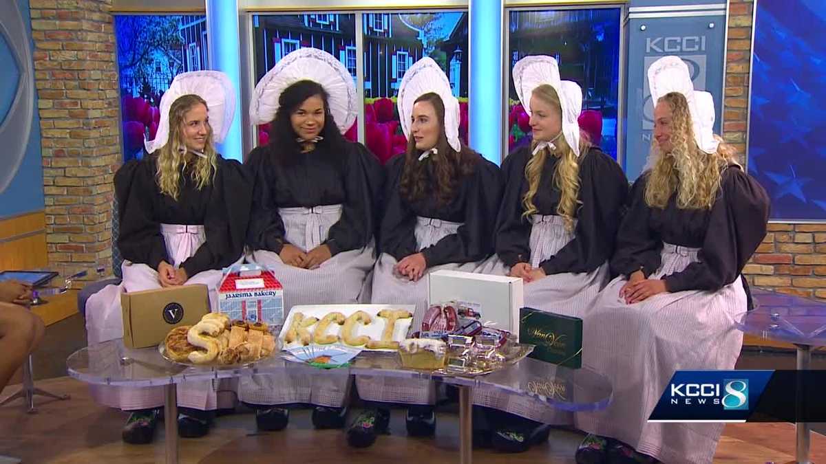 Pella Tulip Queen and Court visit KCCI