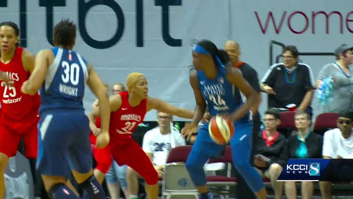 Fans gather at Wells Fargo Arena for the first ever WNBA game played in ...