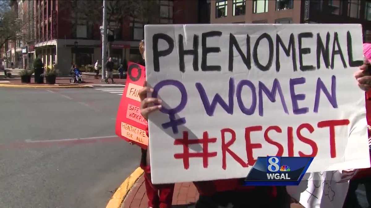 Women's rally held in downtown York for International Women's Day