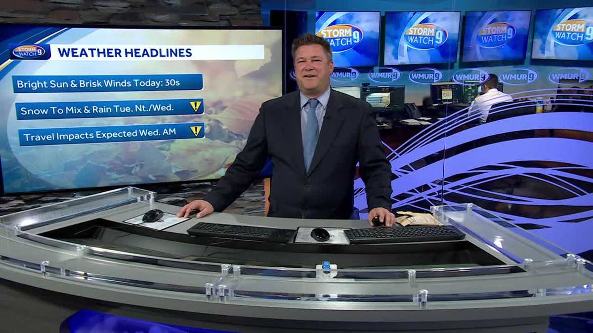 NH forecast video: Brisk day, with messy weather this week