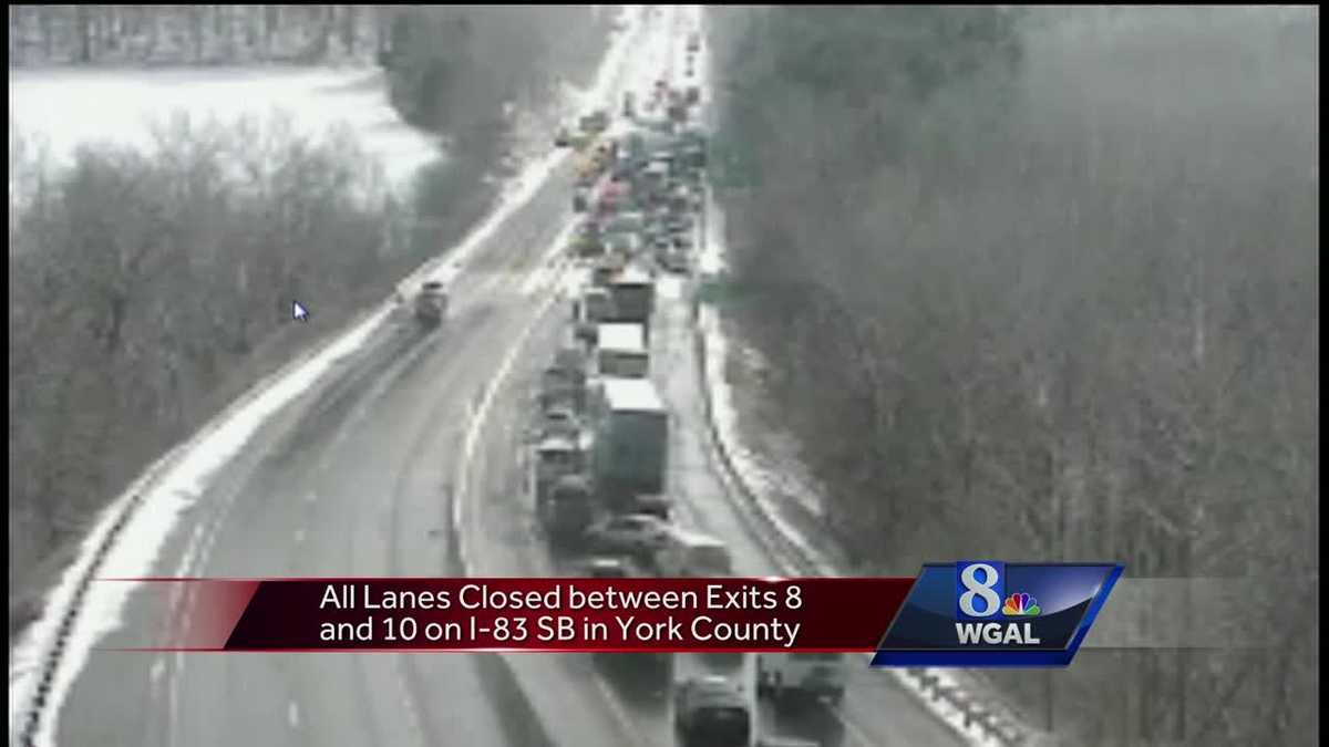 Dozens of vehicles involved in I-83 crash