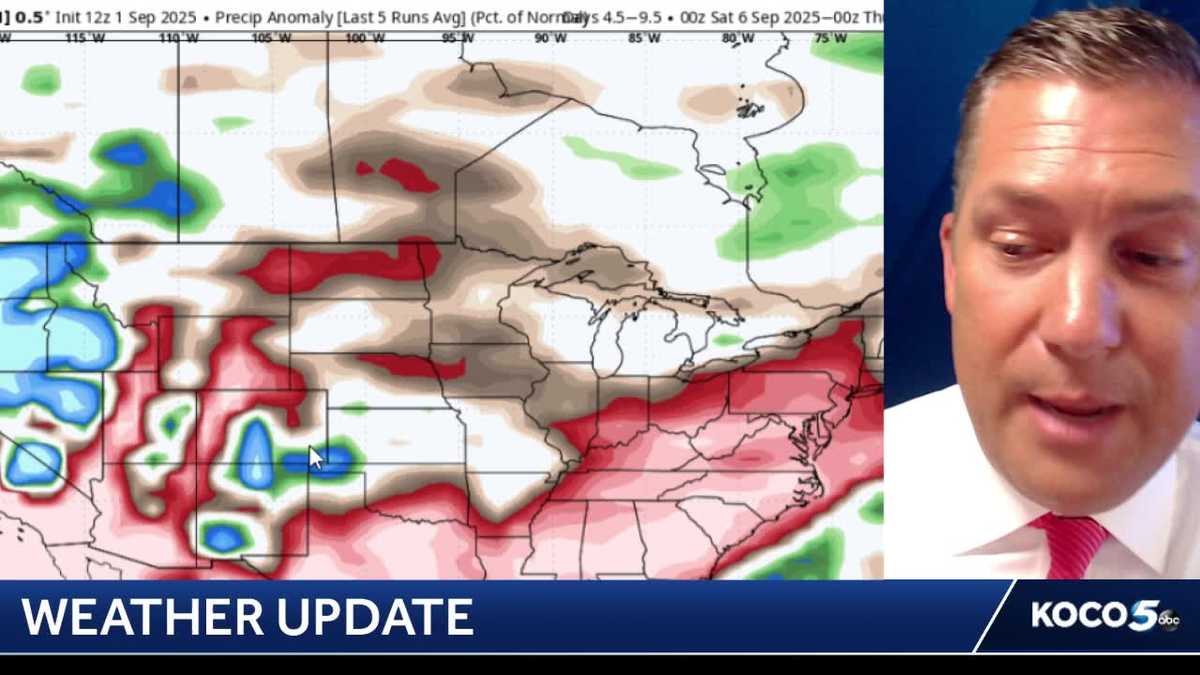 Will Oklahoma see cooler temperatures and rain in September?
