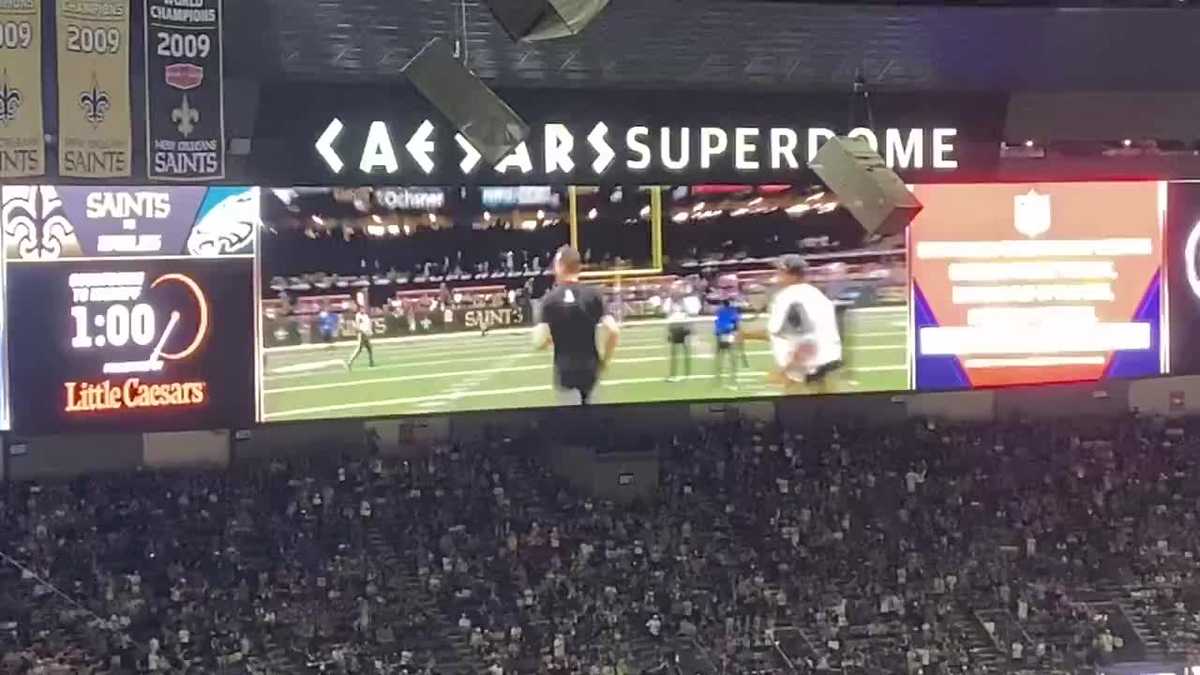 New Orleans Saints legend leads 'Who Dat' chant
