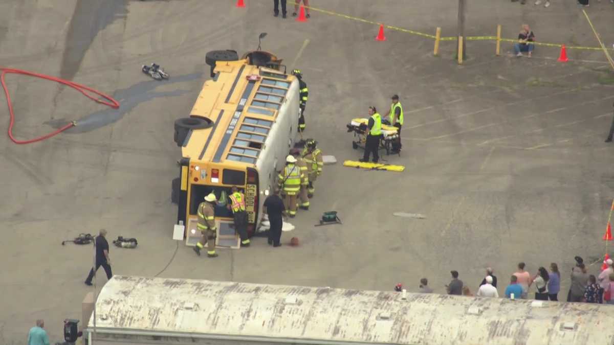 Oldham County Schools conduct emergency overturned bus training