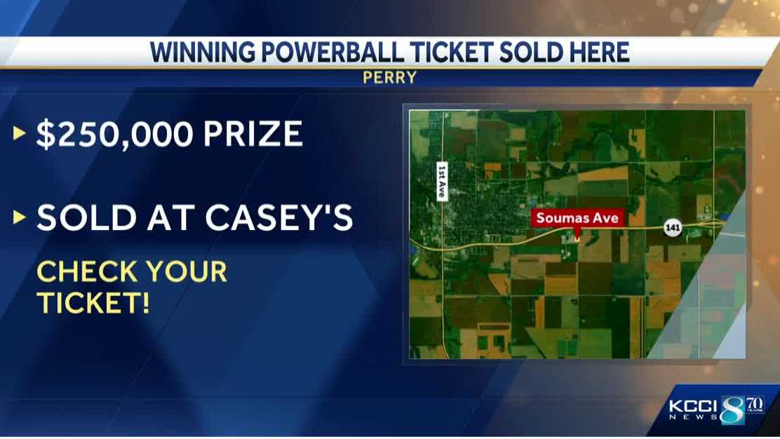 $250,000 Powerball ticket sold at Perry, Iowa Casey's store