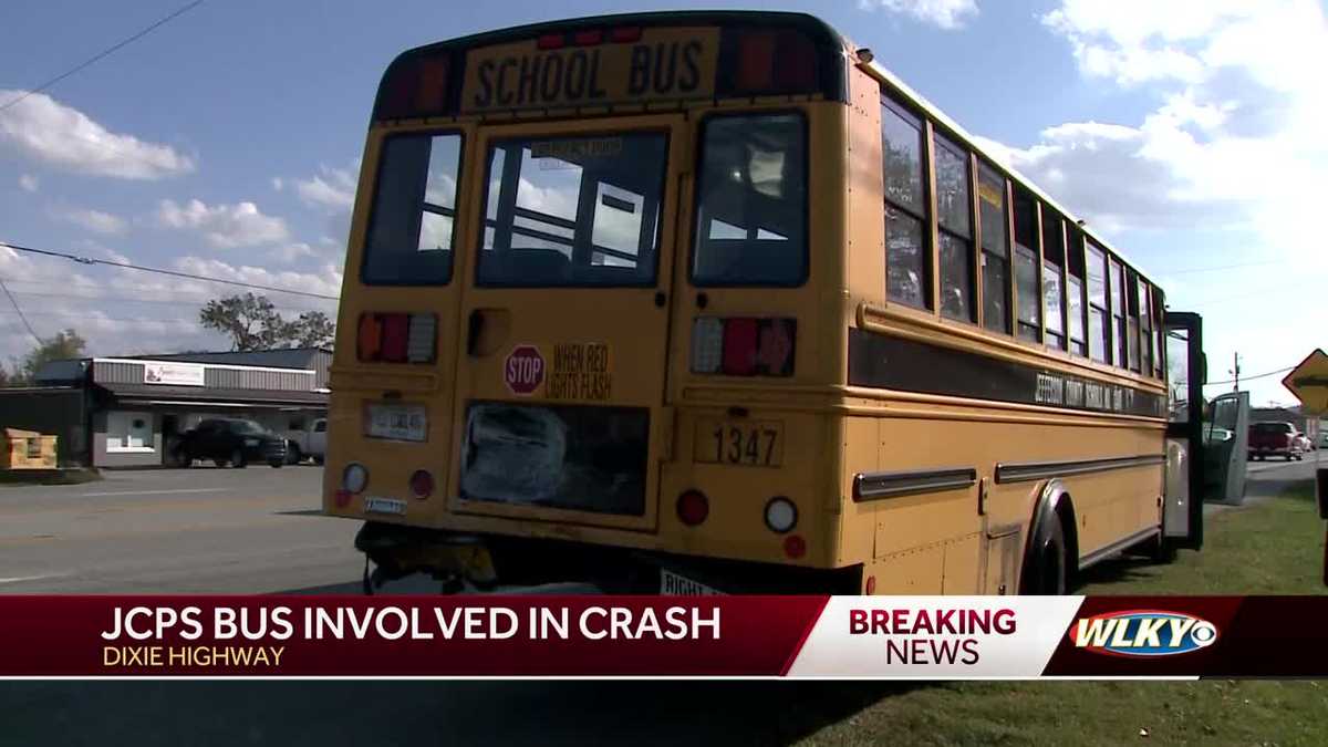 JCPS school bus rear-ended on Dixie Highway in Louisville