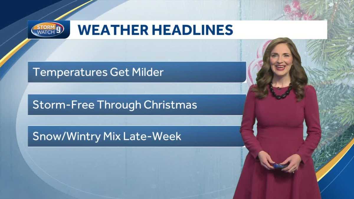 Watch: Milder temperatures continue today