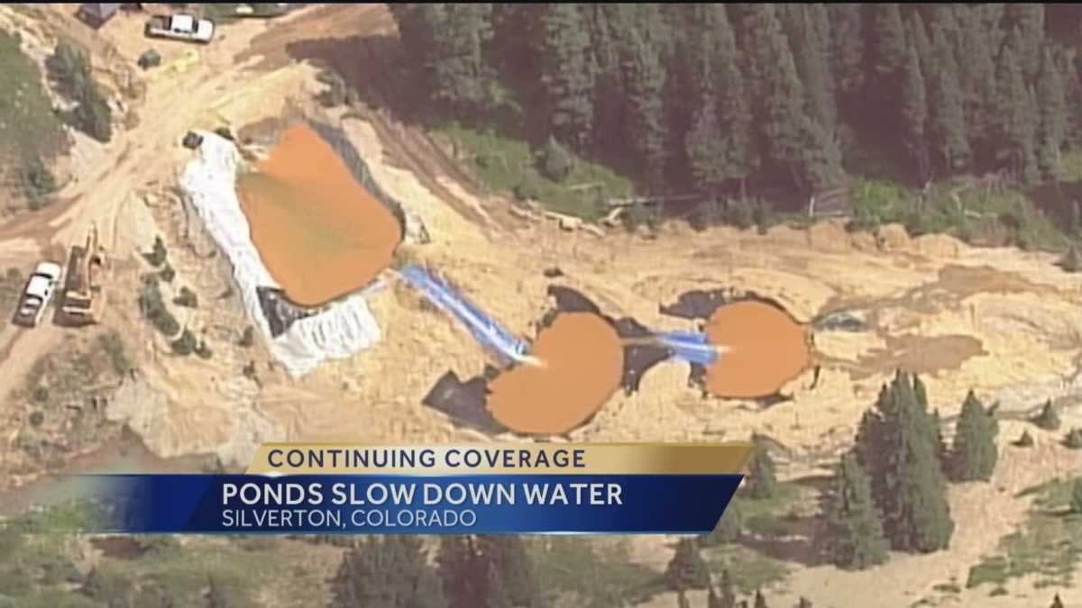 Ponds slow down water at spill site