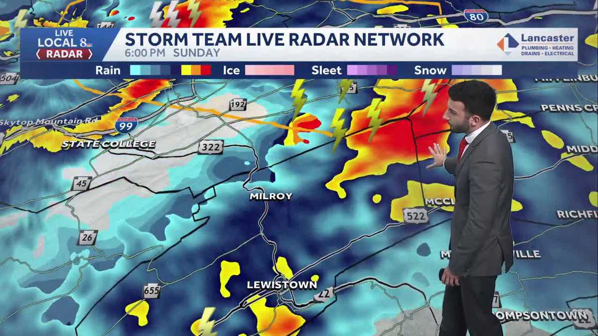 ALERT: Strong to severe storms developing in south-central Pennsylvania