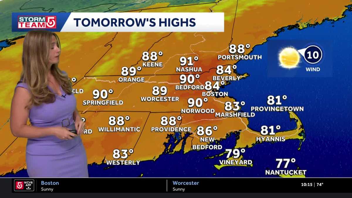 Video: Sunny, highs reaching low 80s