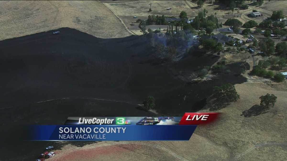 Grass fire burns 70 acres in Solano County