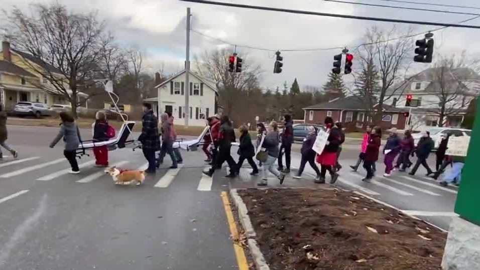 Health care workers march in protest of University of Vermont Health ...