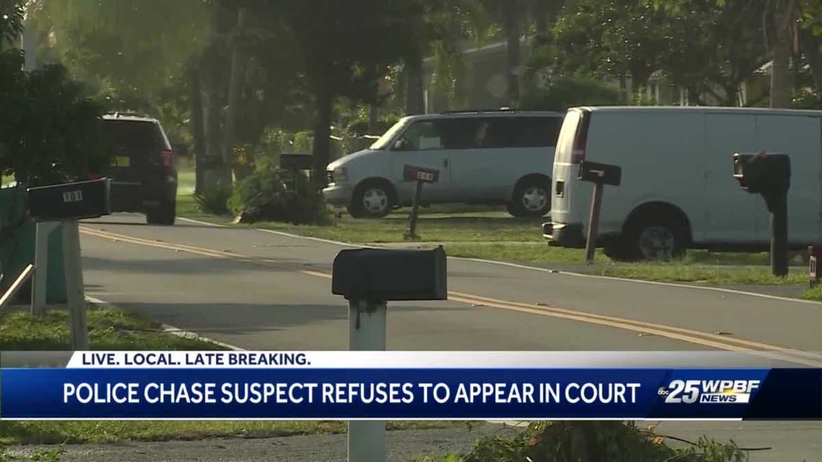 HIgh speed chase suspect refuses to appear before judge