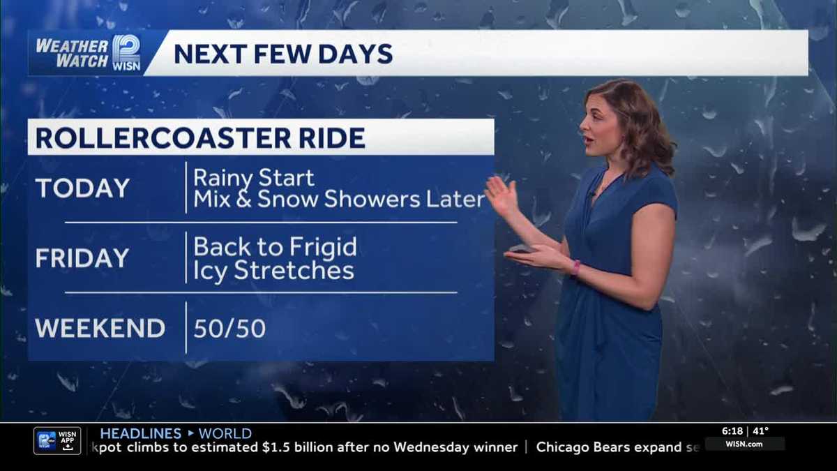 Rain turns to snow as temperatures plunge across SE Wisconsin