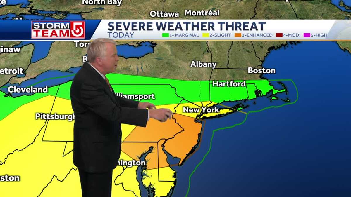 Severe thunderstorms could strike Boston area early Friday morning