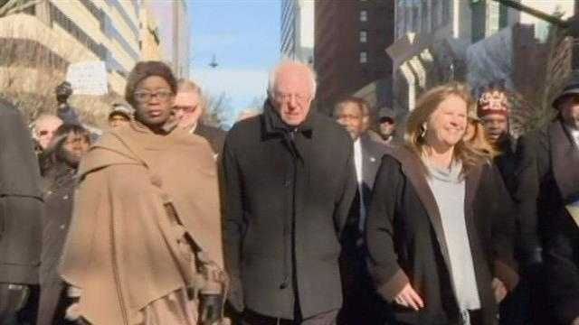Bernie Sanders in MLK march in Columbia