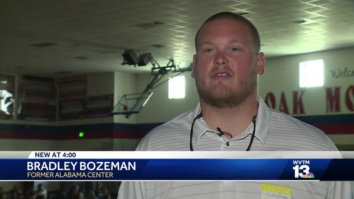 Former Alabama center Bozeman delivers anti-bullying message