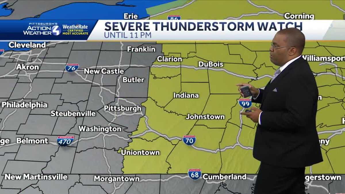 Pittsburgh Weather: Isolated risk of thunderstorms Tuesday
