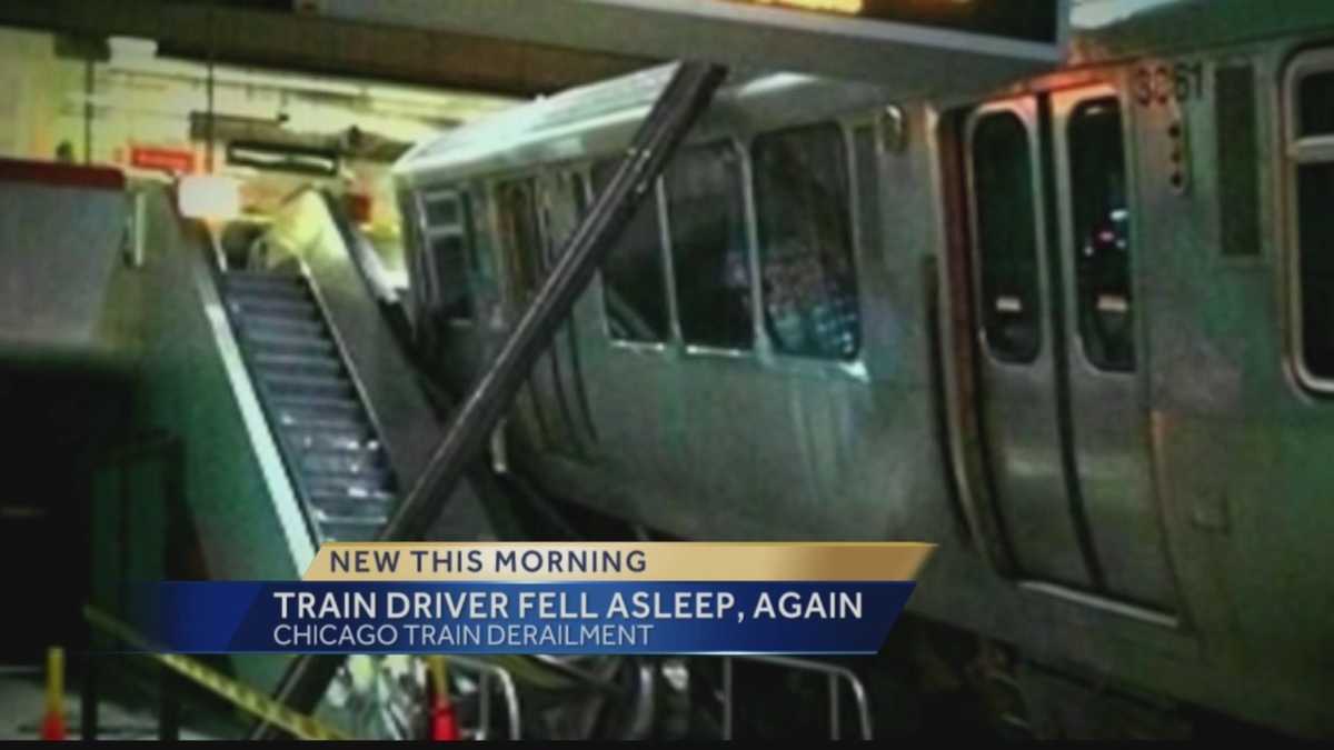 Chicago train driver fell asleep before hitting escalator