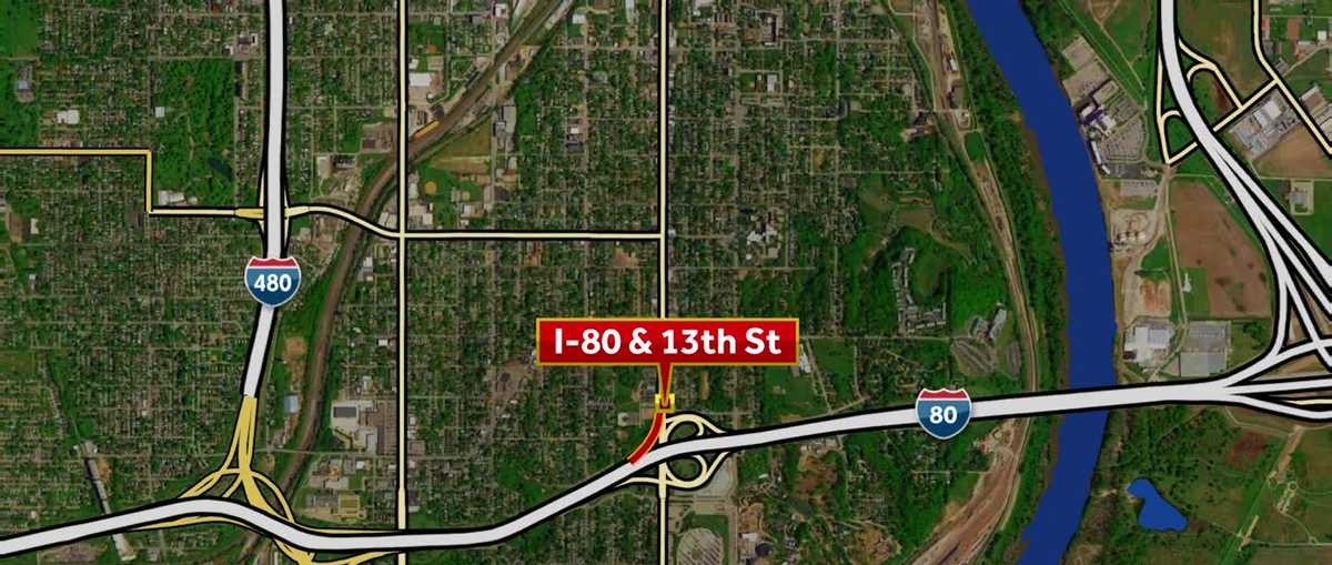 Omaha off-ramp from Interstate 80 closed due to semitrailer crash