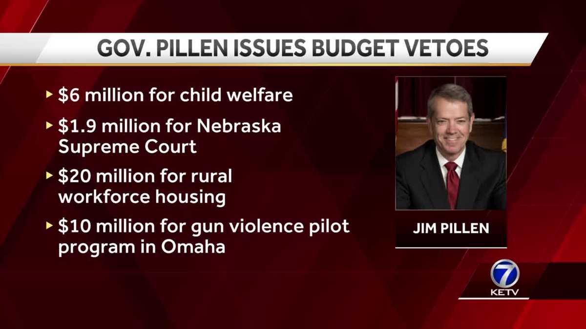 Rural, middle income housing and more: Gov. Pillen issues budget vetoes