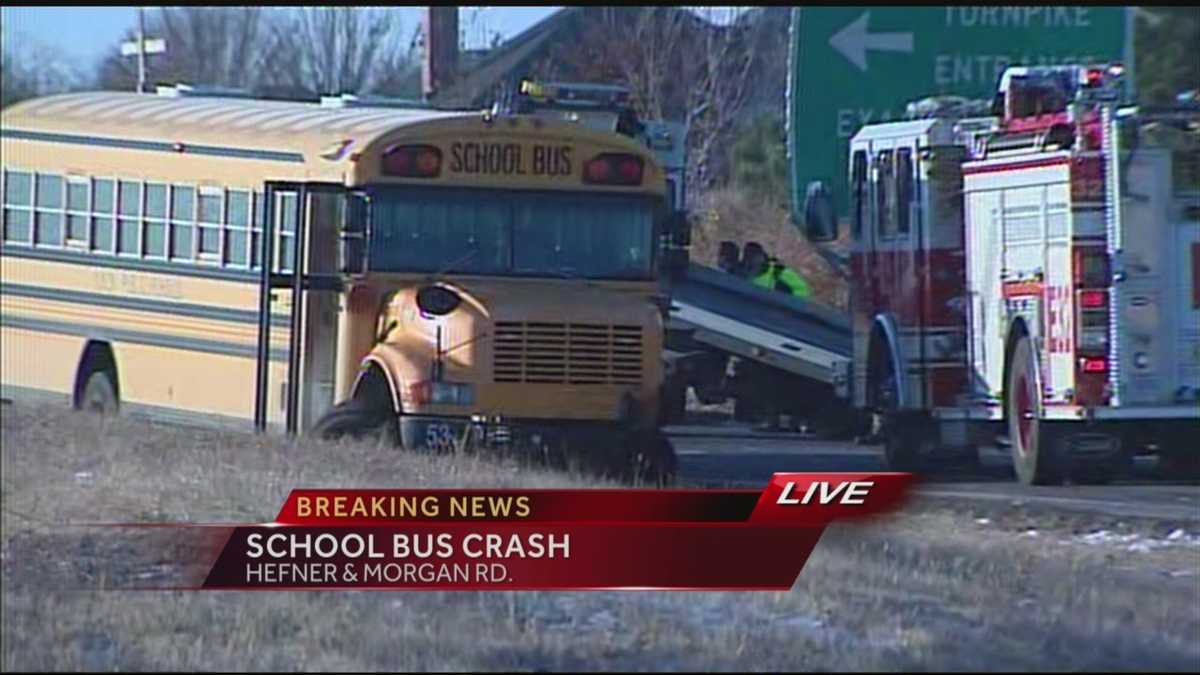 2 taken to hospital after pickup hits school bus in Yukon