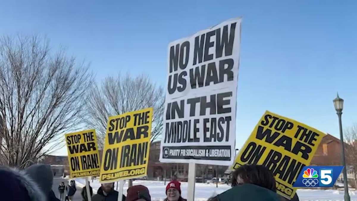 UVM students gather on campus to protest US strikes in Iran