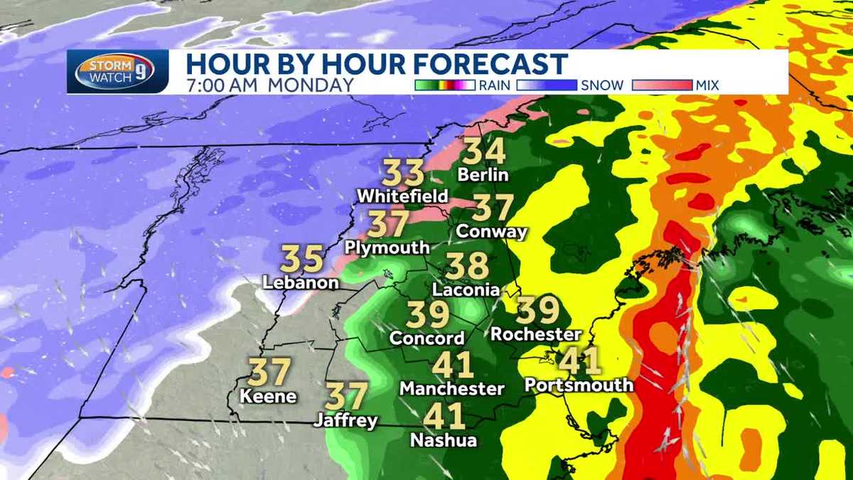 NH forecast: Strong storm system on the way this afternoon