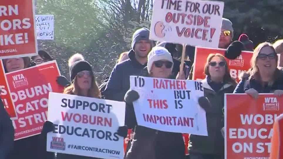 Educators go on strike in Woburn after contract negotiations fail