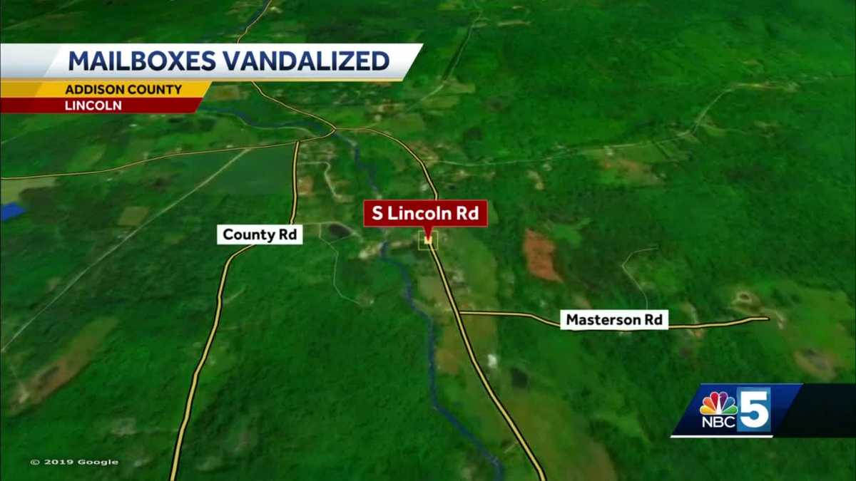 Multiple mailboxes vandalized in Lincoln, VT
