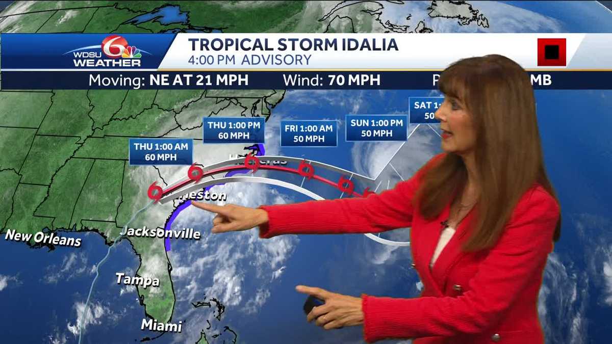 Idalia is now a tropical storm
