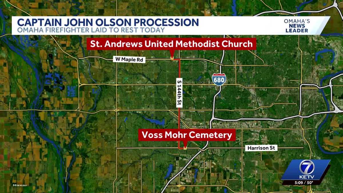 Omaha honors Fire Capt. John Olson with service and procession
