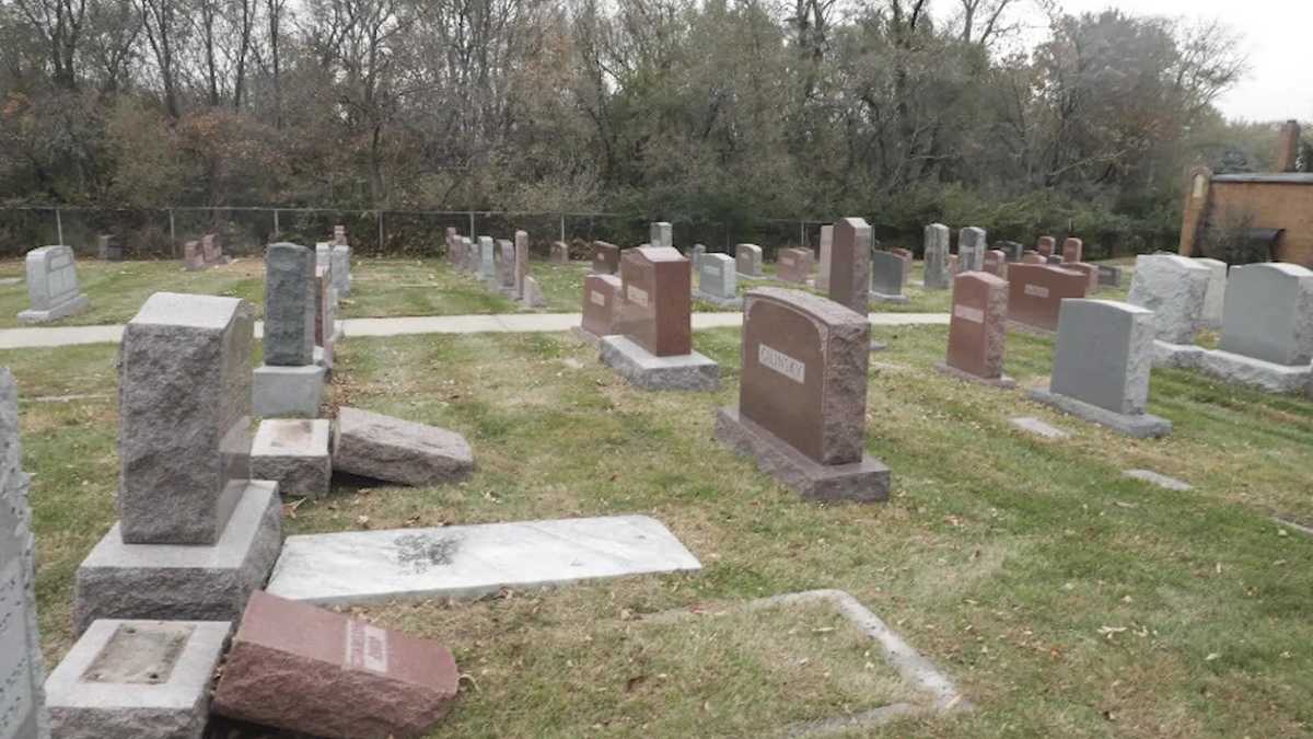 Roughly 75 headstones at Temple Israel Cemetery vandalized, destroyed
