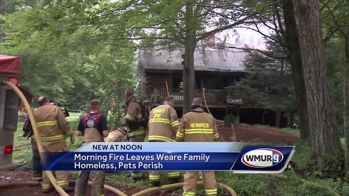 Fire rips through Weare home