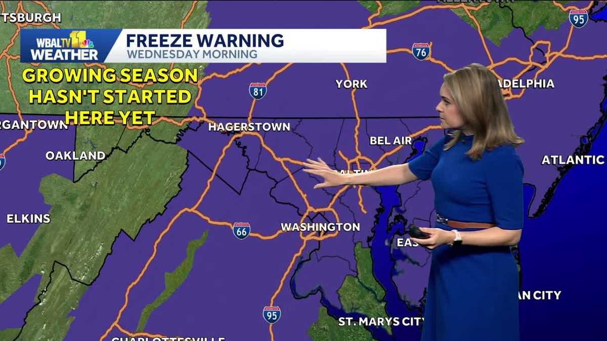 Baltimore weather: Even cooler on Tuesday with freeze overnight